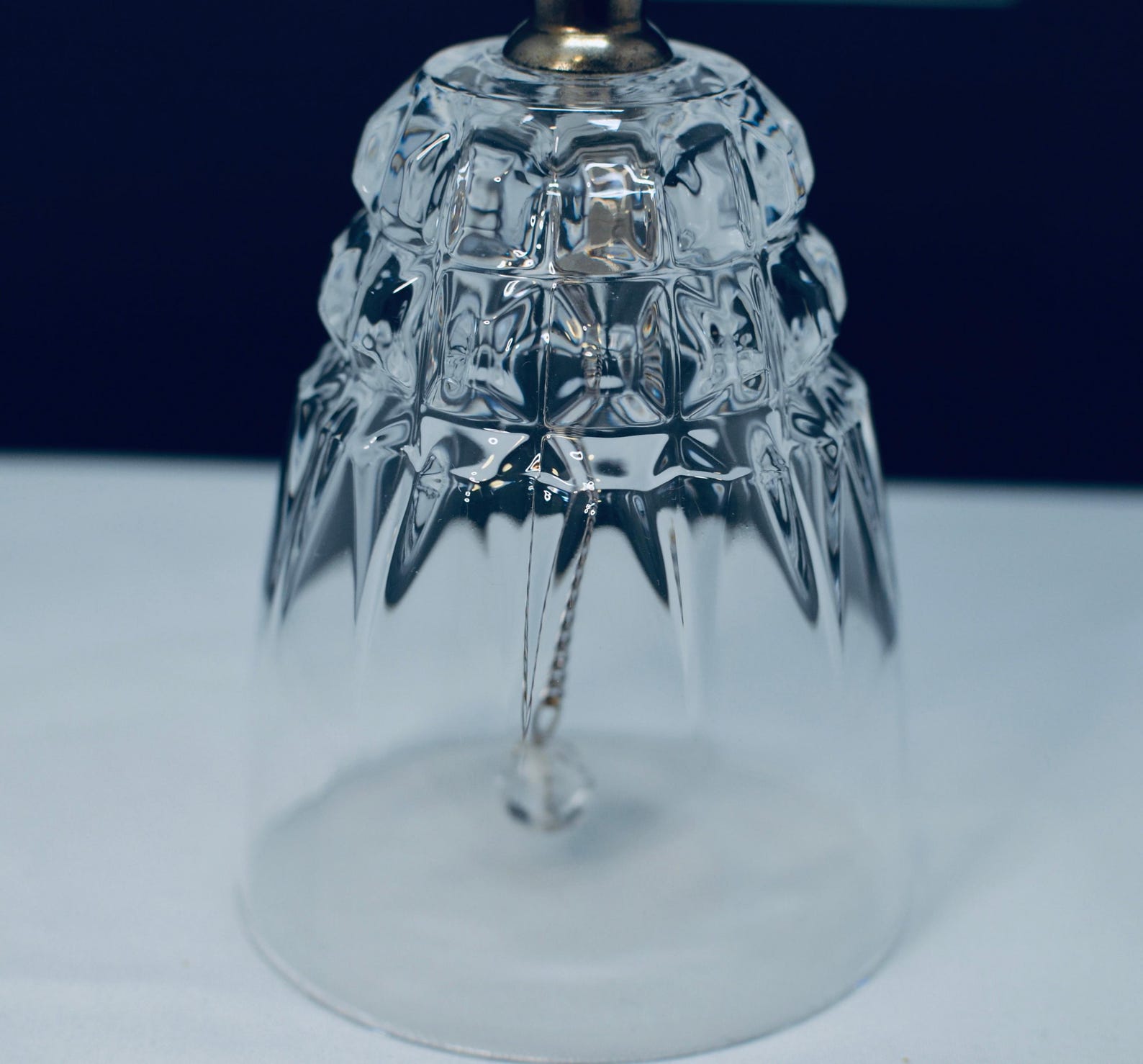 Princess House Crystal Dinner Bell With Silver Plated Handle 7 Vintage ...