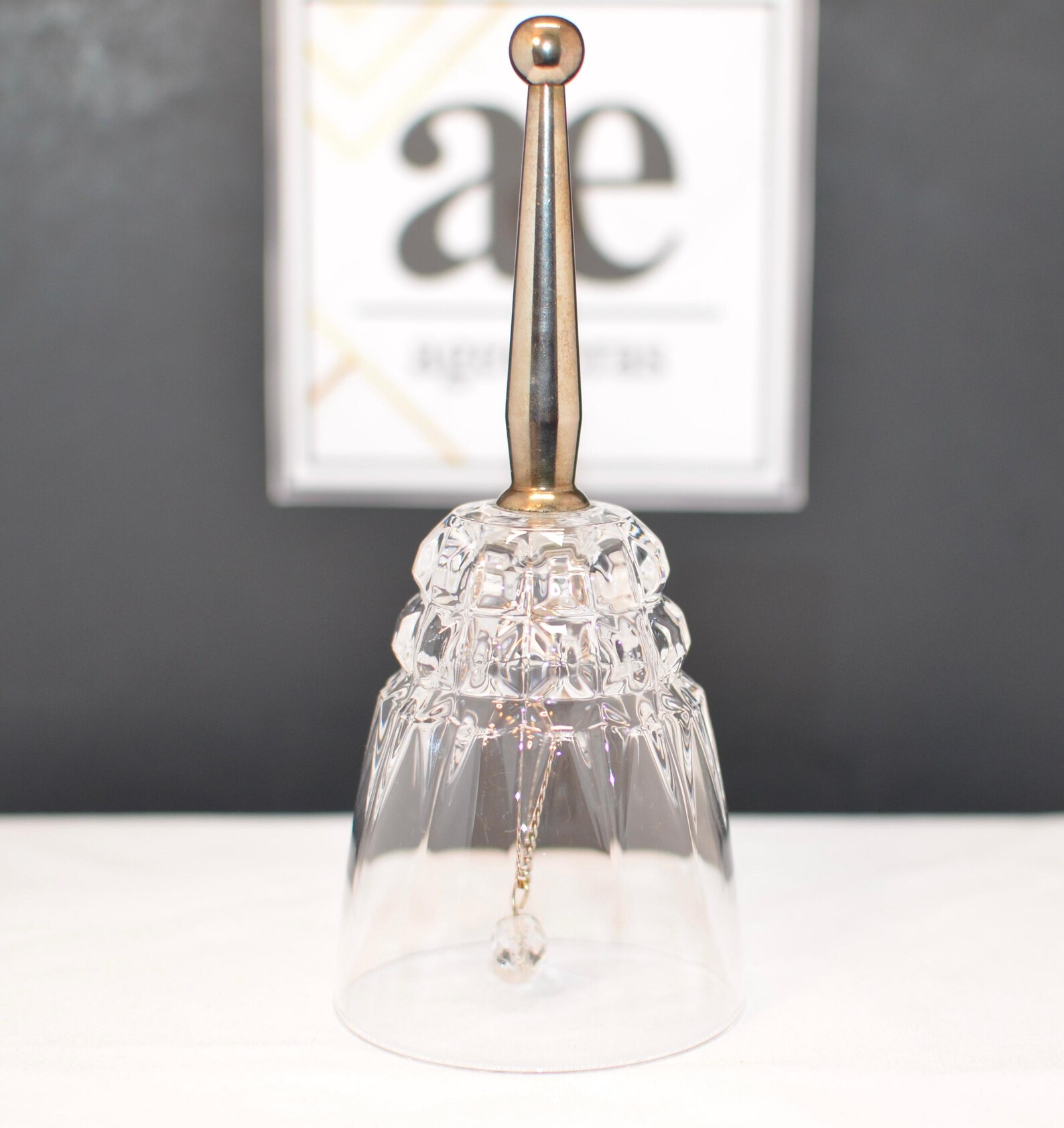 Princess House Crystal Dinner Bell With Silver Plated Handle 7 Vintage ...