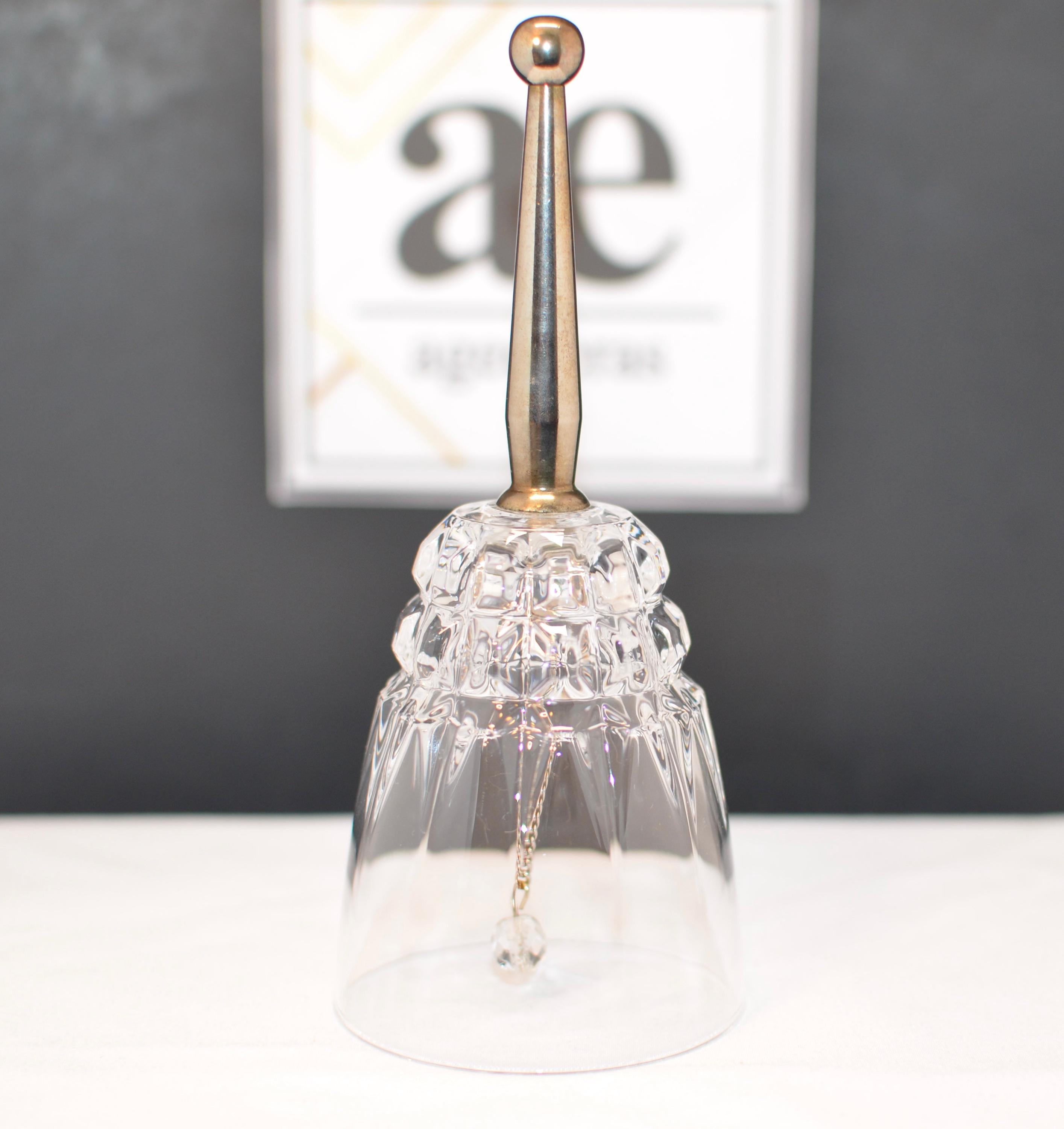 Princess House Crystal Dinner Bell With Silver Plated Handle 7 Vintage ...