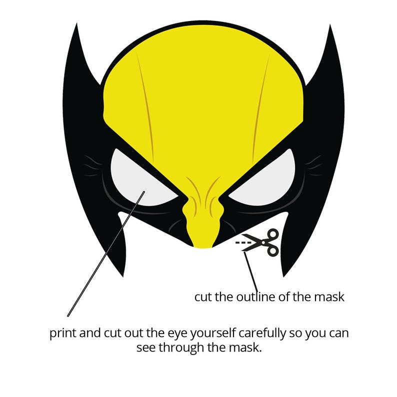 Printable Deadpool and Wonlverine Masks - Etsy