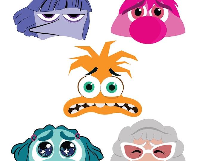Inside Out 2 Printable Masks - Etsy