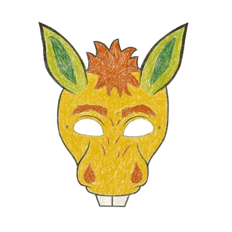 Ogre, Donkey and Cat to Color | Printable Masks - Etsy