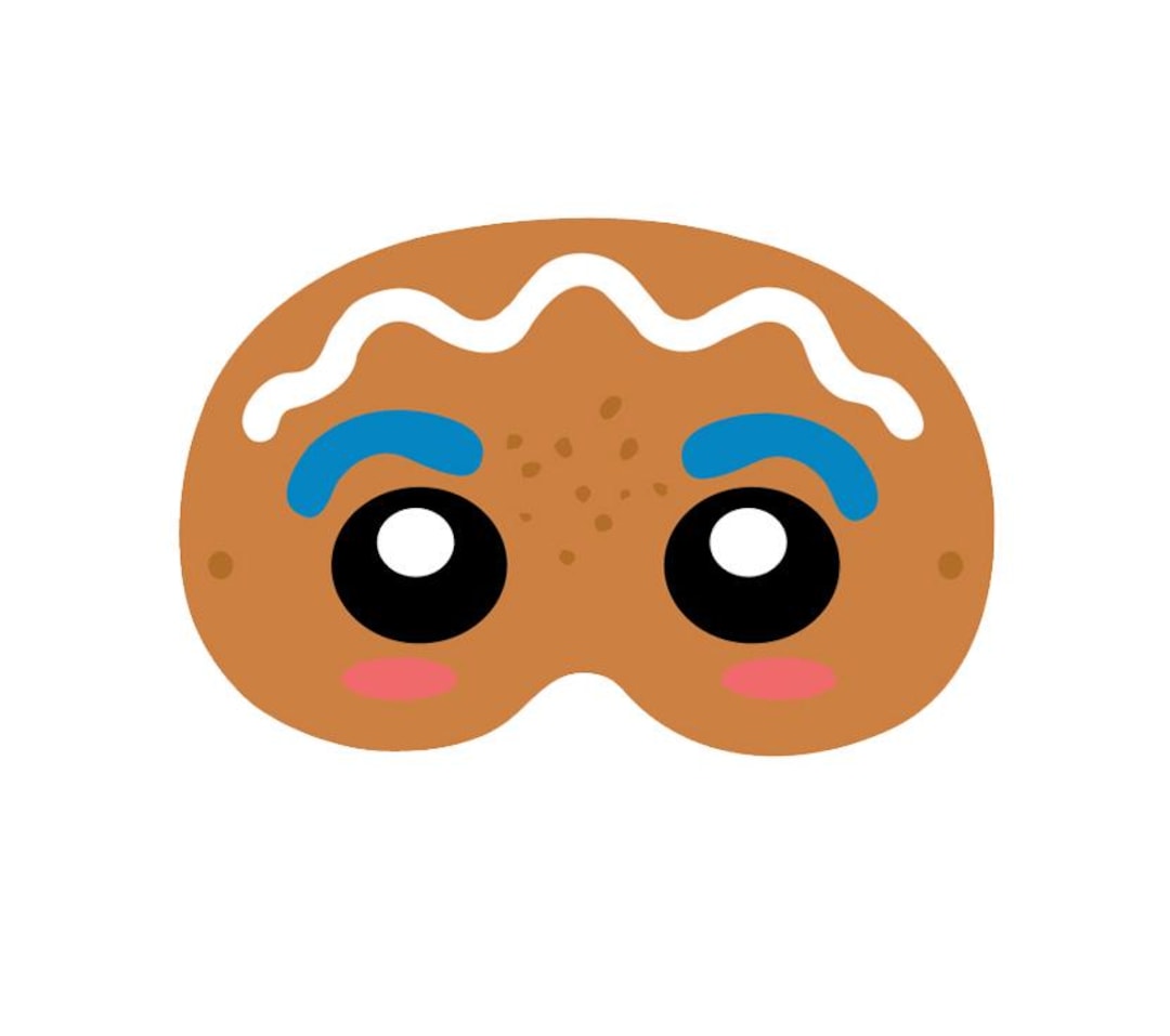 Gingerbread Man - Printable Mask - Etsy