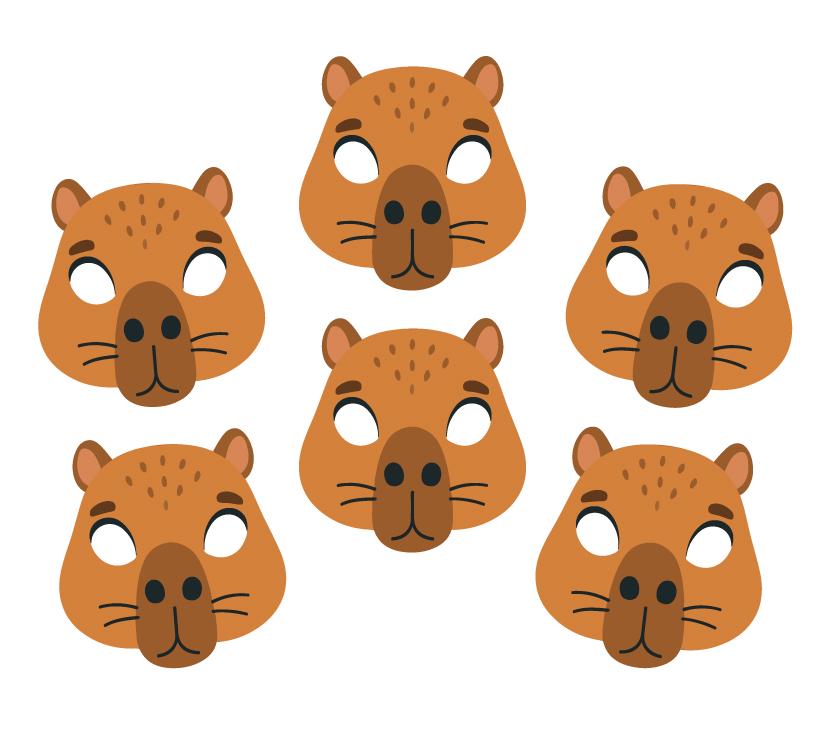 Printable Capybara Mask - Etsy