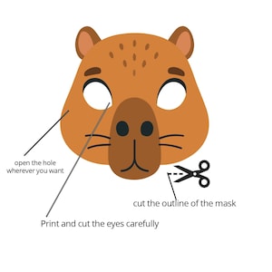 Printable Capybara Mask - Etsy