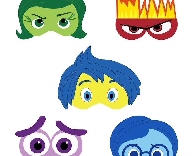 Inside Out 2 Printable Mask, Inside Out Kids Game, Inside Out Pdf, Svg ...
