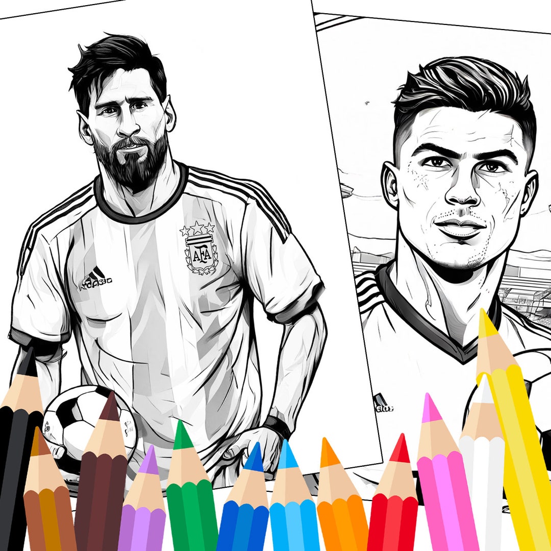 Soccer Stars to Draw /messi/ Cristiano Ronaldo/ Mbappé/ Maradona/ Pele ...