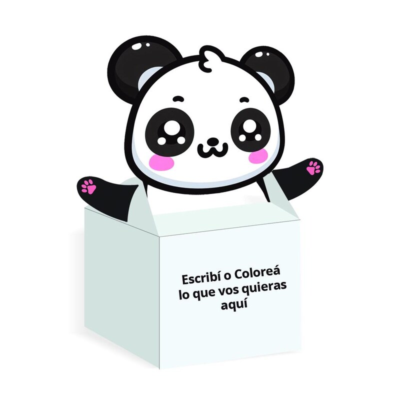 Panda Box Papercraft - Etsy