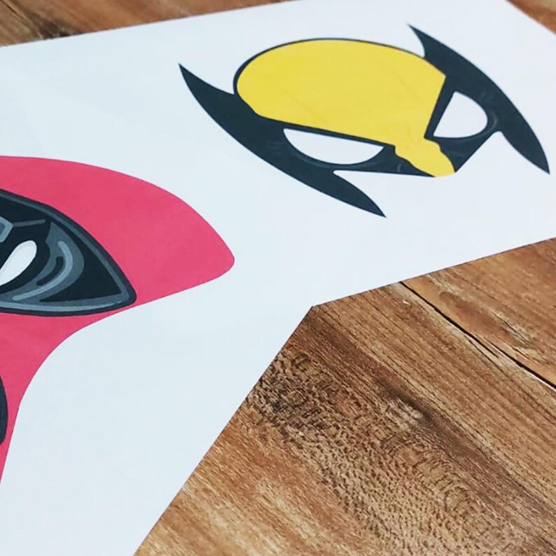 Printable Deadpool and Wonlverine Masks - Etsy