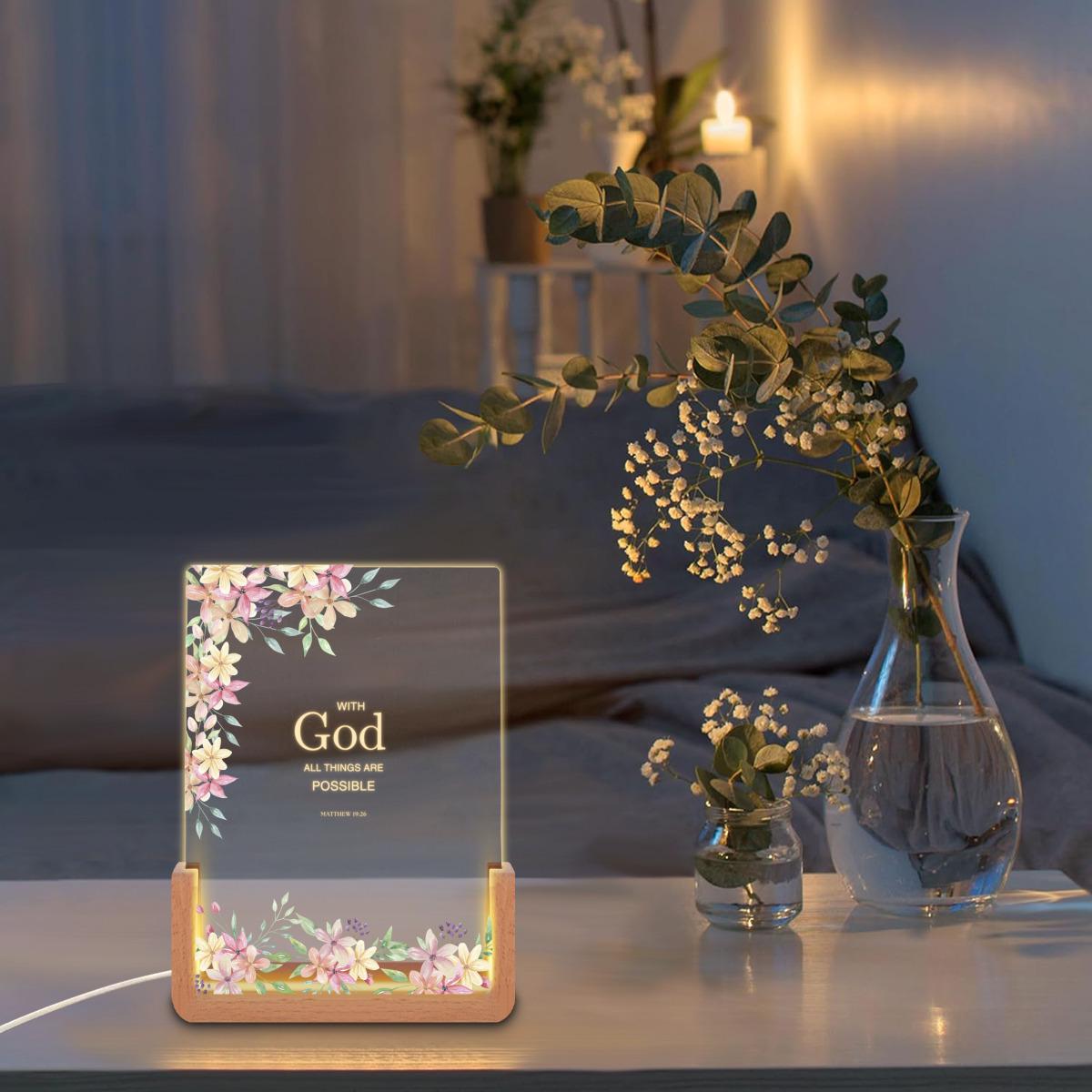 Personalized Bible Verse LED Light: Christian Home Decor Gift for Mom ...