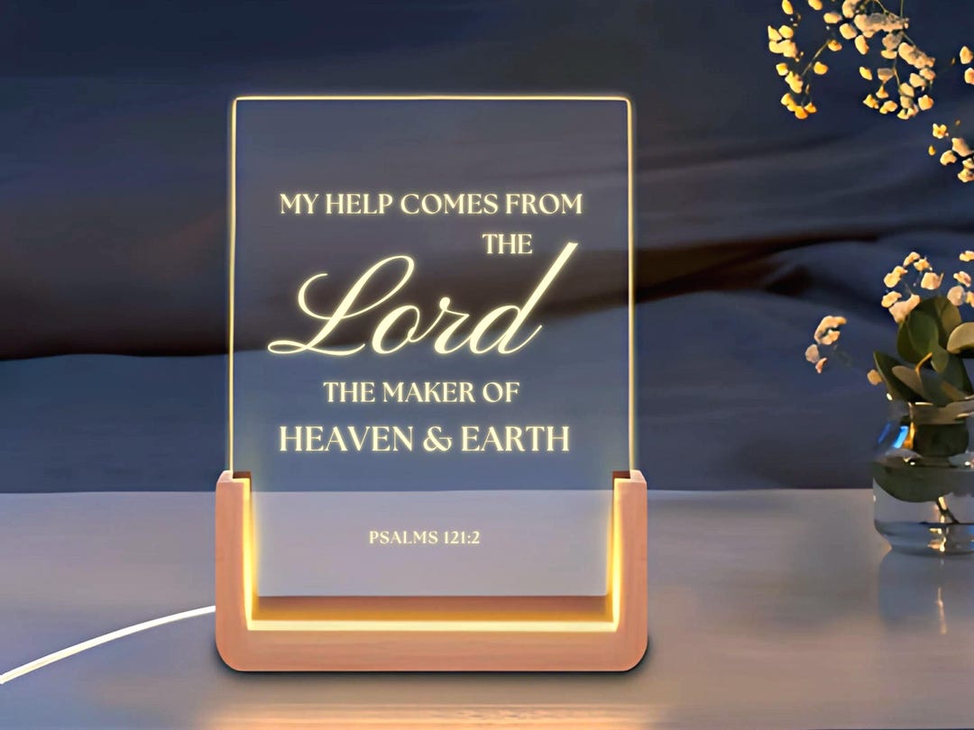 Personalized Bible Verse Night Light, Christian Gift - Etsy