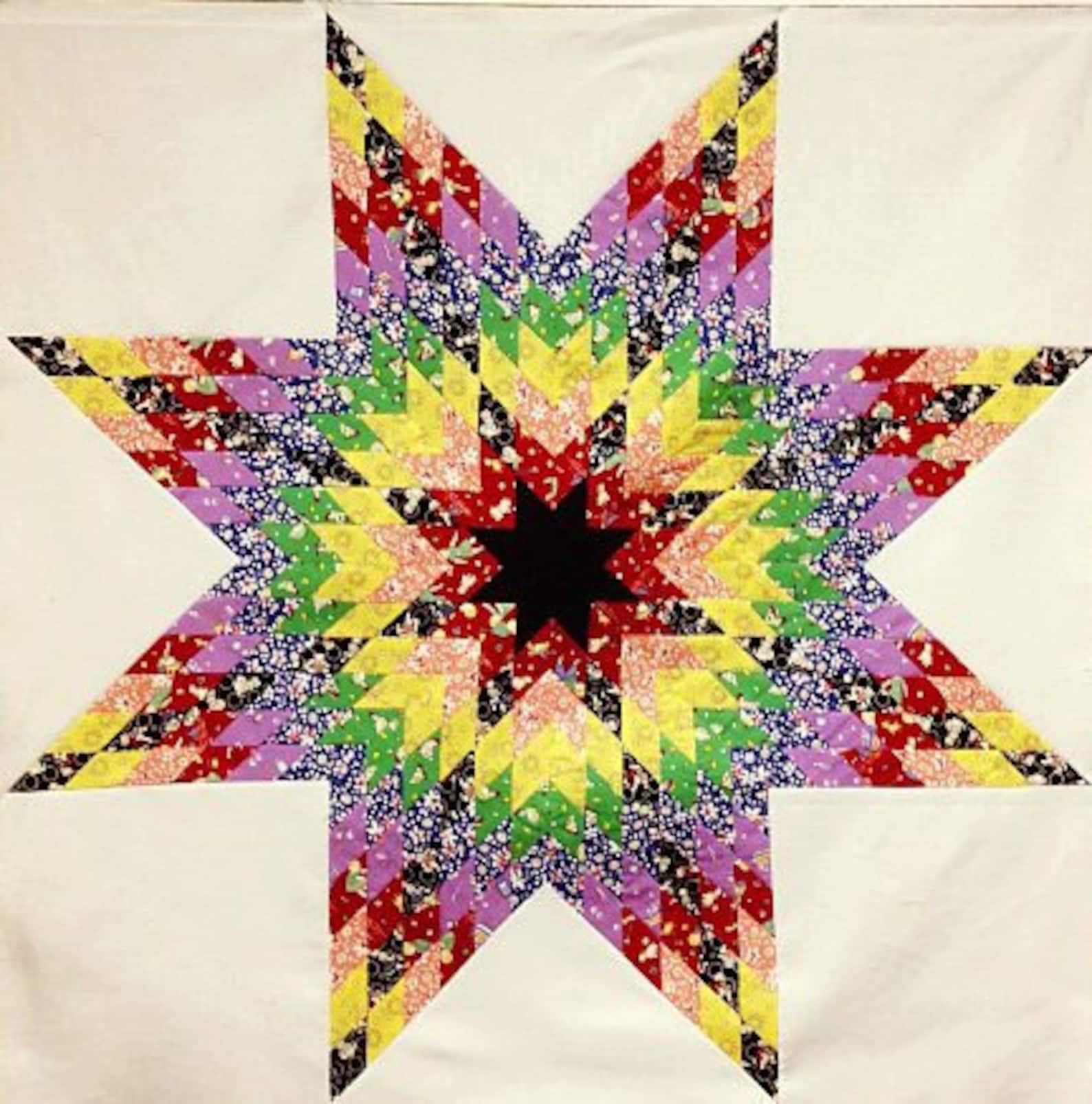 ROY-G-BIV Lone Star Quilt Pattern PDF Rainbow Star Quilt | Etsy Canada