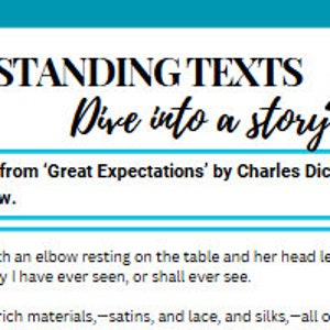 A Worksheet Analysing an Extract: "great Expectations". Students Have ...