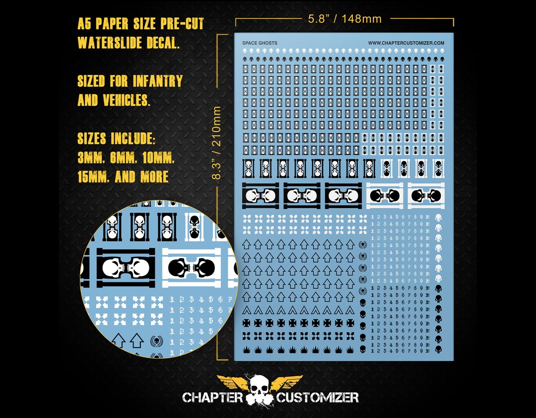 Space Ghosts Pre-cut Waterslide Decal - Etsy