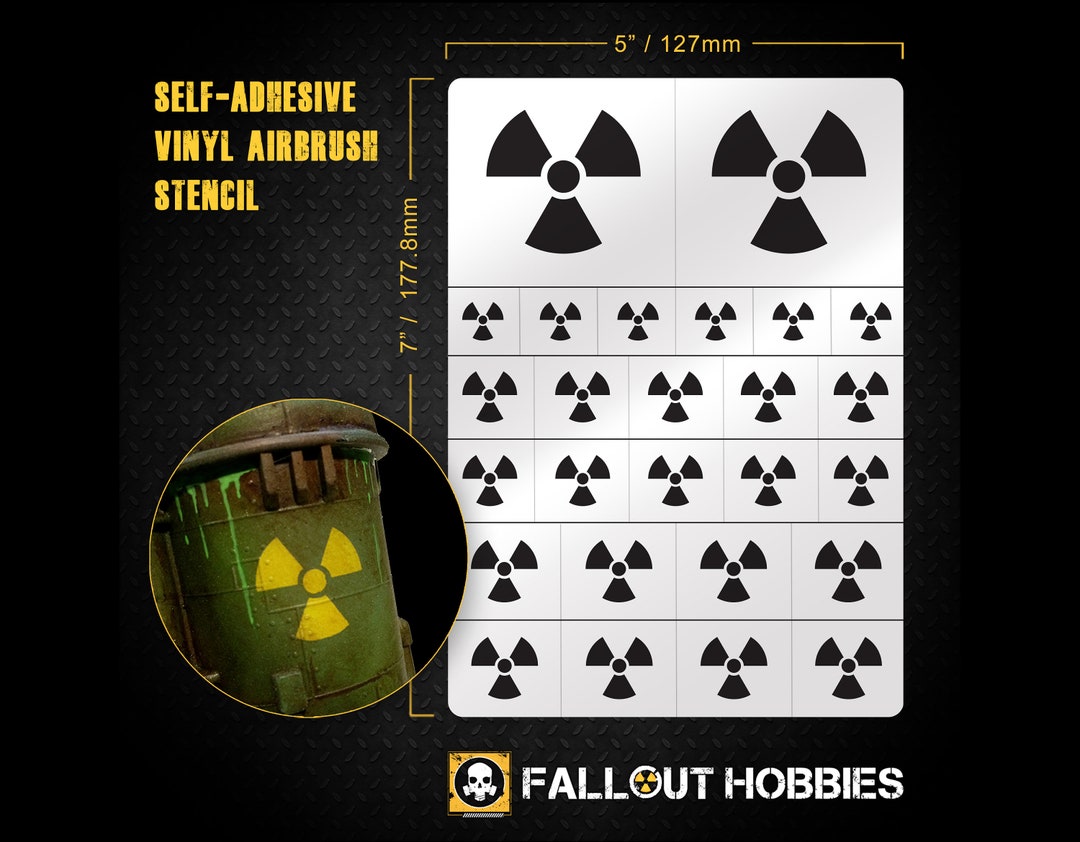 Radioactive Airbrush Stencil - Etsy