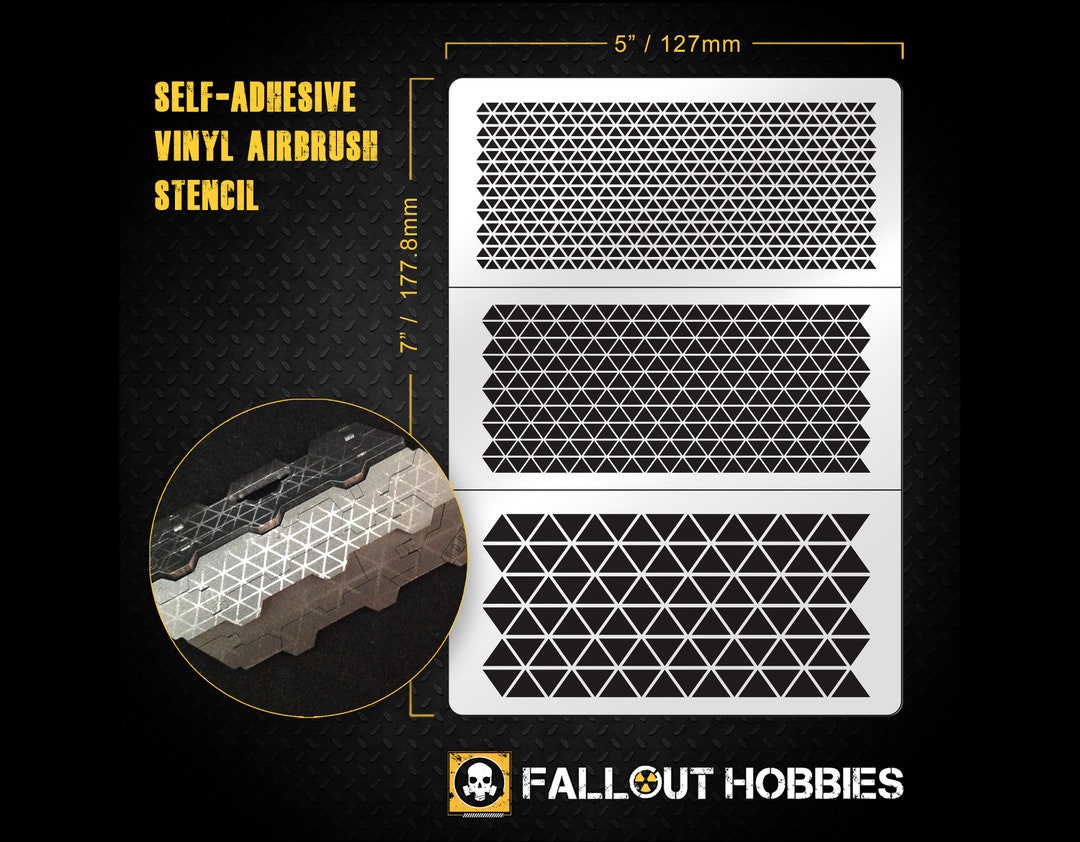 Triangle Mesh Airbrush Stencil - Etsy