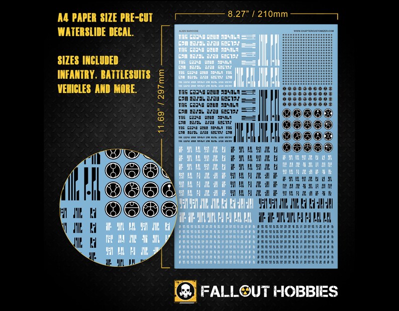 Alien Barcode Pre-cut Waterslide Decal - Etsy UK