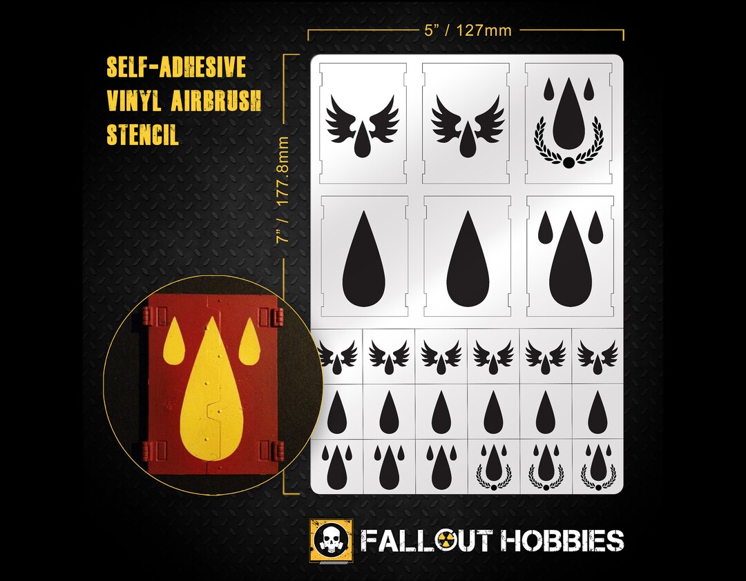 Vehicle Tear Drops Airbrush Stencil - Etsy