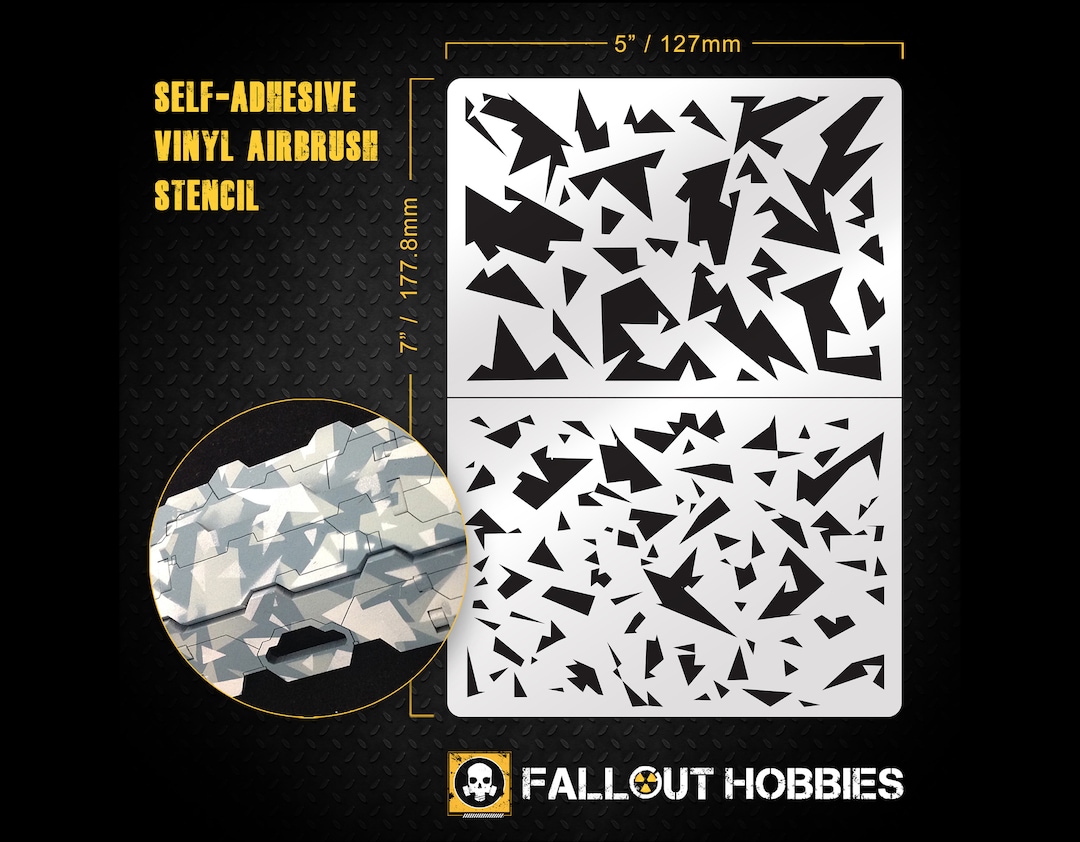 Shard Camo Airbrush Stencil - Etsy