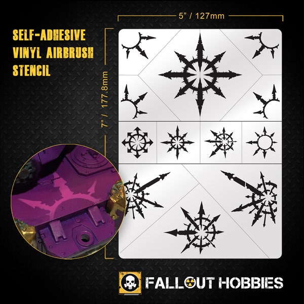 40k Chaos Stencil - Etsy UK