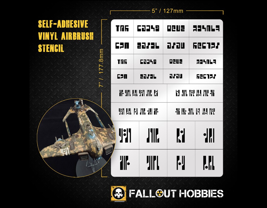 Alien Barcode Airbrush Stencil - Etsy