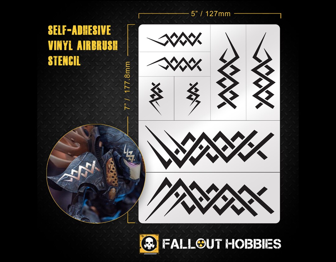 Elven Tribal Airbrush Stencil - Etsy