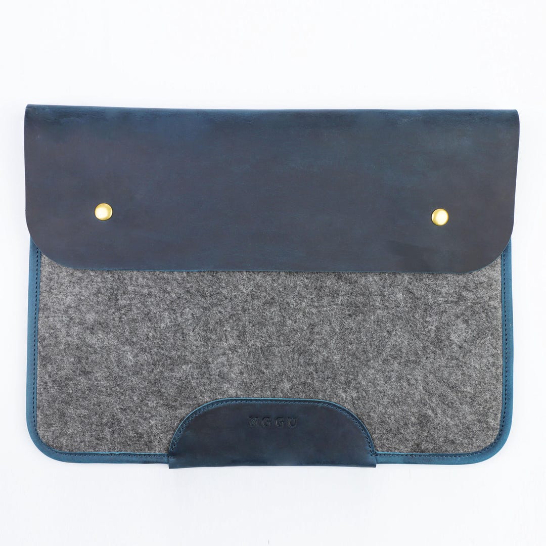 Handmade Leather Laptop Sleeve With Felt Lining 12-16 Inch Laptops ...