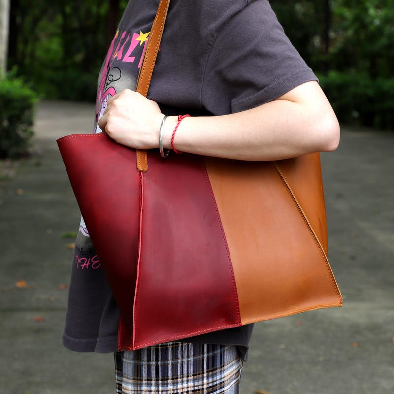 Color Block Handbag - Etsy