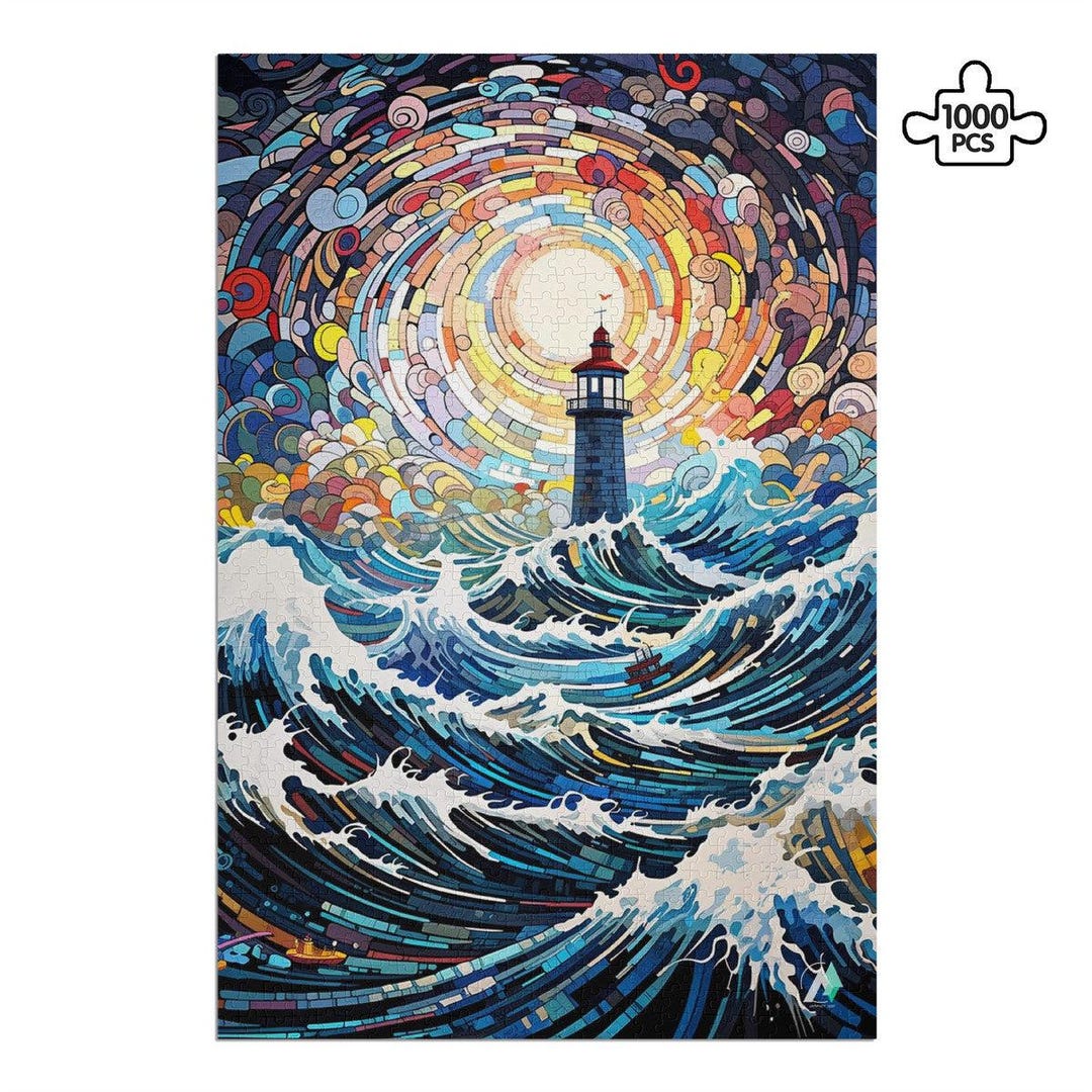 Lighthouse Vs Cyclone | Jigsaw Puzzle for Adults, 500pc & 1000pc, Gift ...