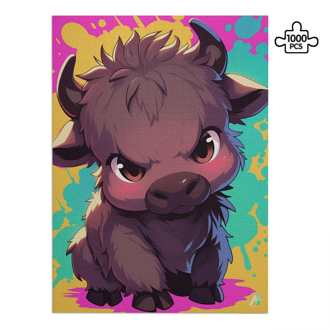 Chibi Safari Wildebeest | Jigsaw Puzzle for Adults, 500pc & 1000pc ...