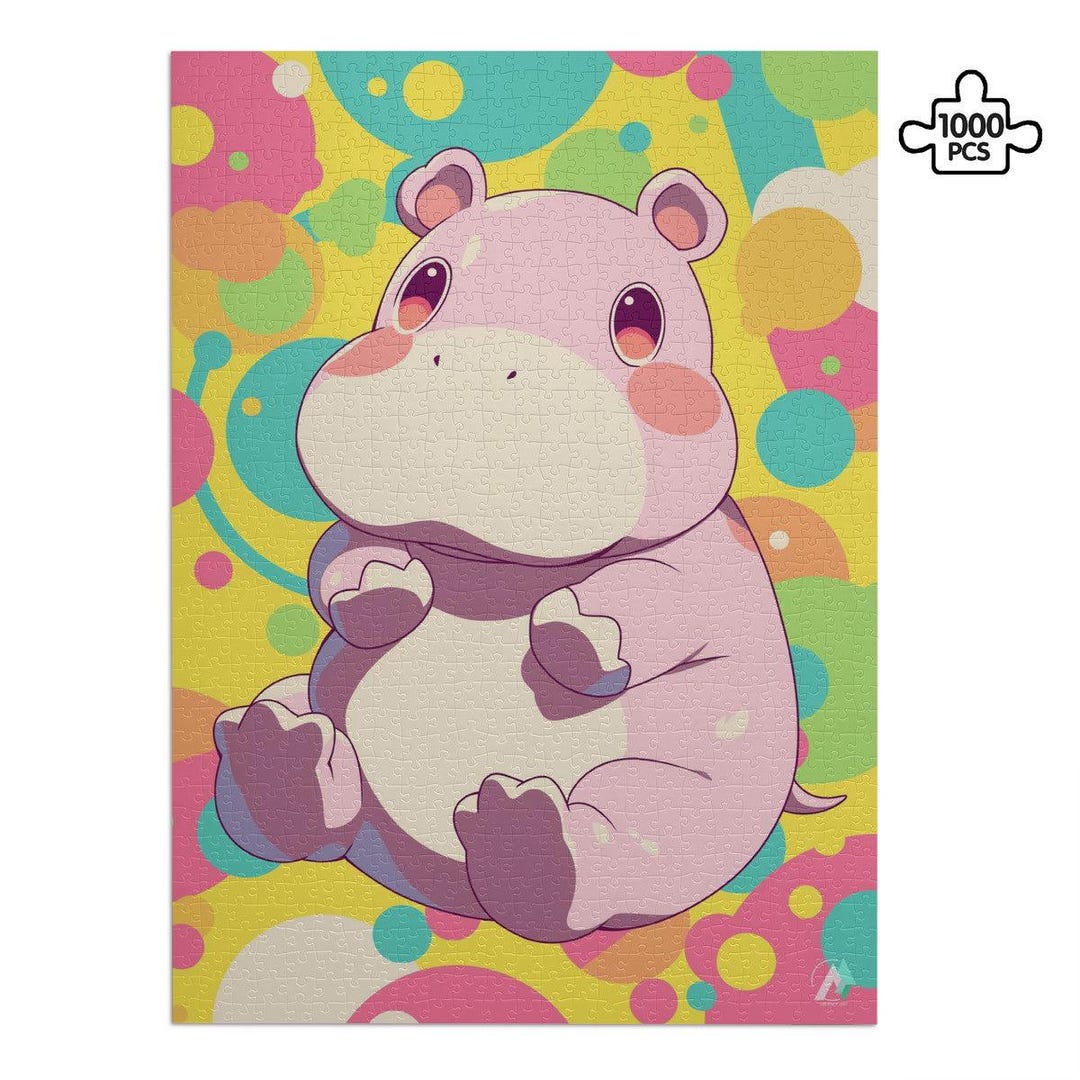 Chibi Safari Hippo | Jigsaw Puzzle for Adults, 500pc & 1000pc, Gift ...