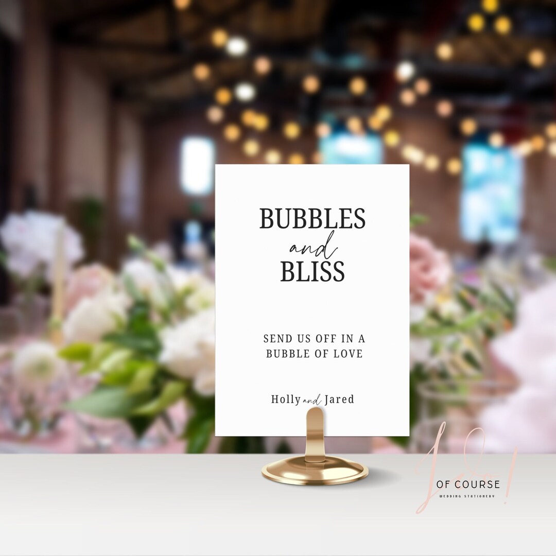 Bubble and Bliss, Wedding Activities, Etsy Wedding Sign Printable ...