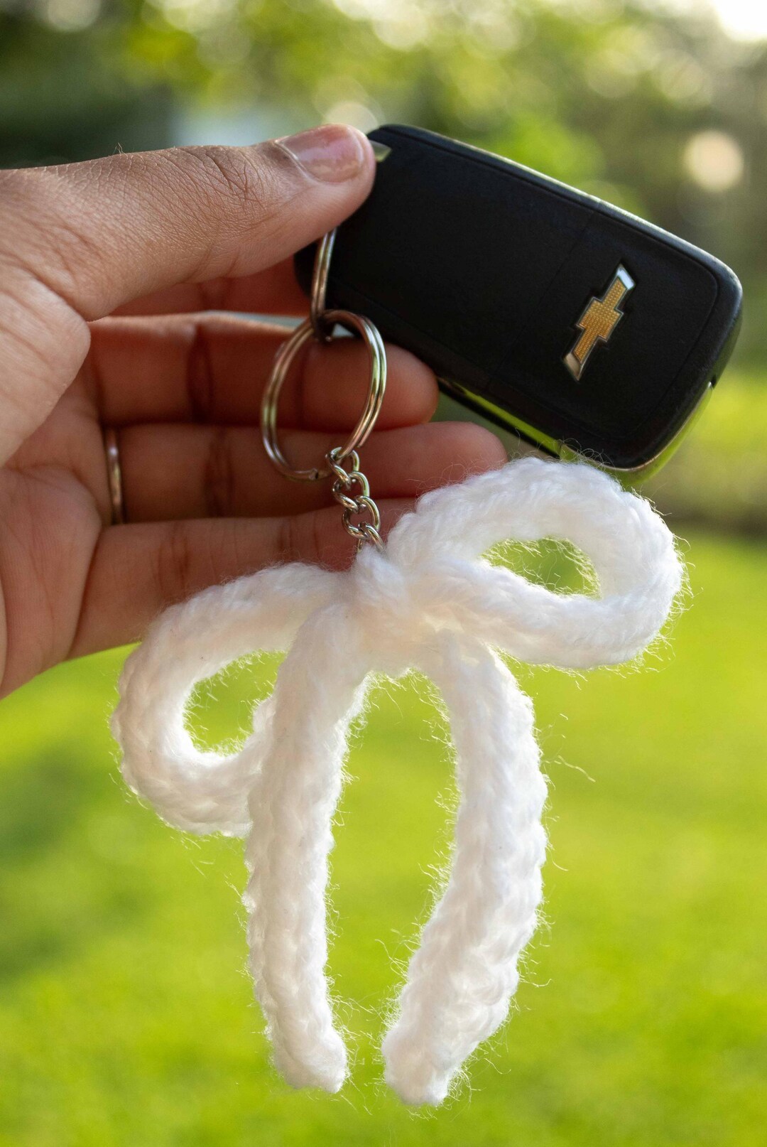 Crochet Bow Keychain - Etsy