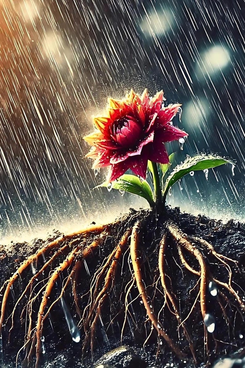 “flower in the Rain Digital Art Print” - Etsy