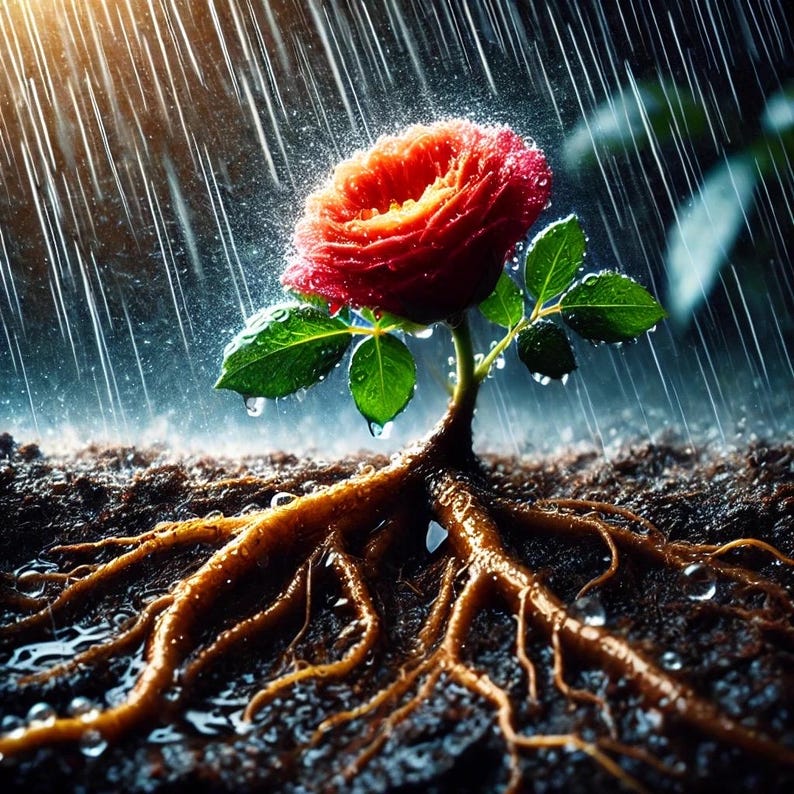 “flower in the Rain Digital Art Print” - Etsy