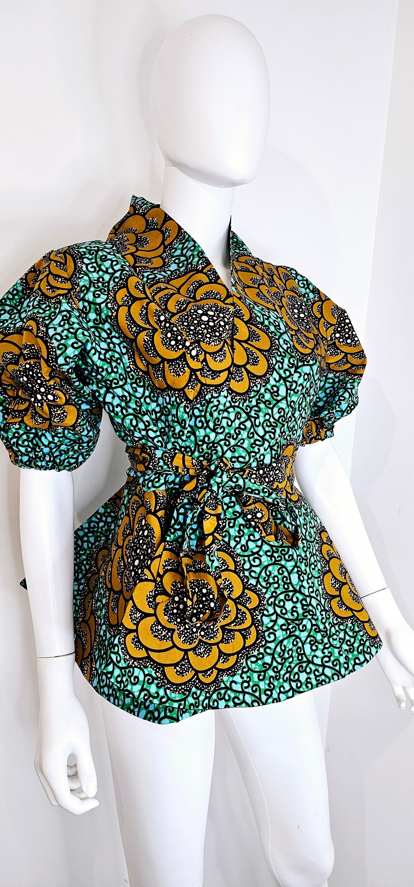 Ankara Peplum Top - Etsy