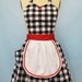 Farmhouse Apron, Farmhouse Checkerboard Apron, Holiday Hostess, Gifts ...