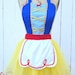 SNOW WHITE Costume Aprons, Snow White Dress up Costume Aprons, Snow White Apron, Womens Costume ...