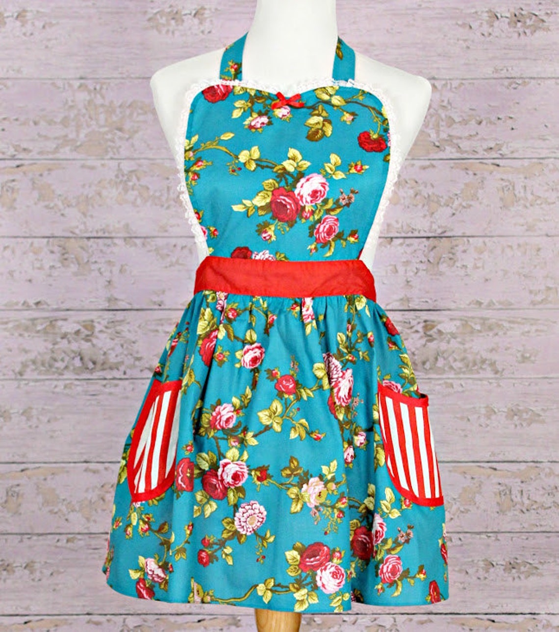 Floral Apron Shabby Chic Apron Farmhouse Apron Pretty - Etsy