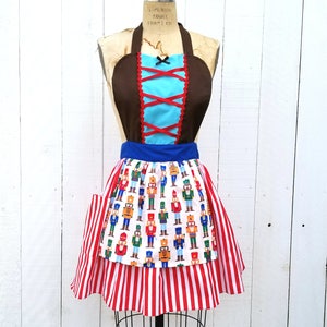 CHRISTMAS Apron, NUTCRACKER Apron for Women and Girls, Mother Daughter ...