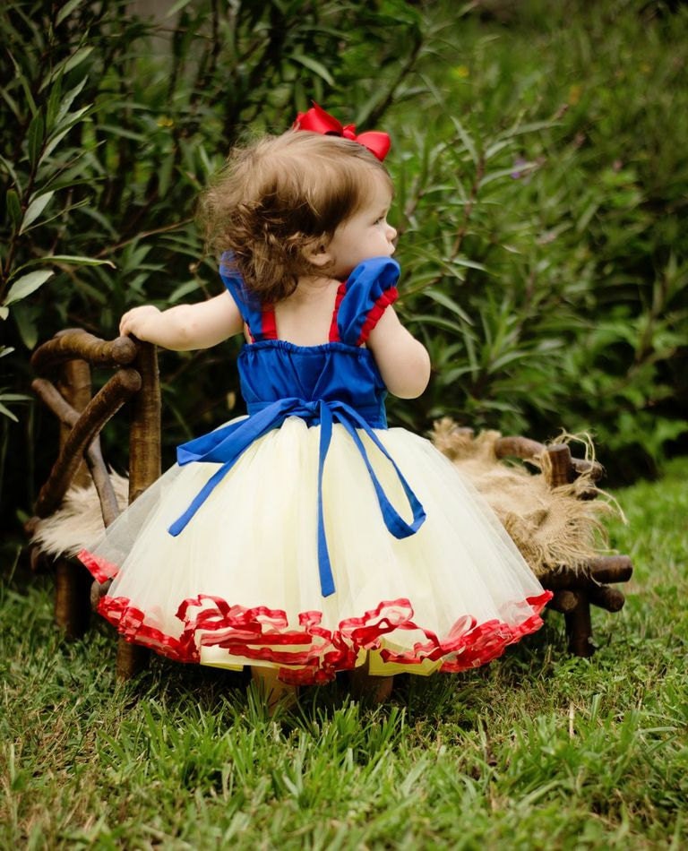 SNOW WHITE Costume Dress Girls Princess Costume Dress TUTU - Etsy