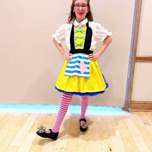 Munchkin Costume Women and Teens, Munchkin Halloween Costume Apron ...