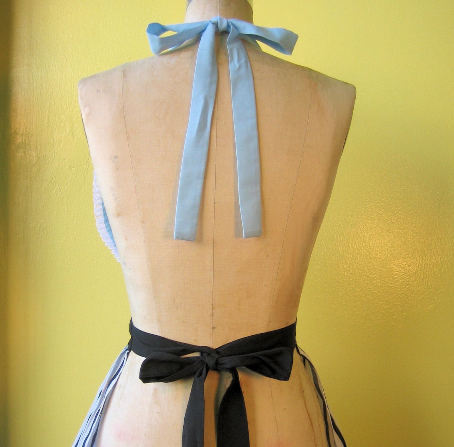50s Diner Apron, Blue Retro Waitress Apron, Flirty Hostess Style - Etsy