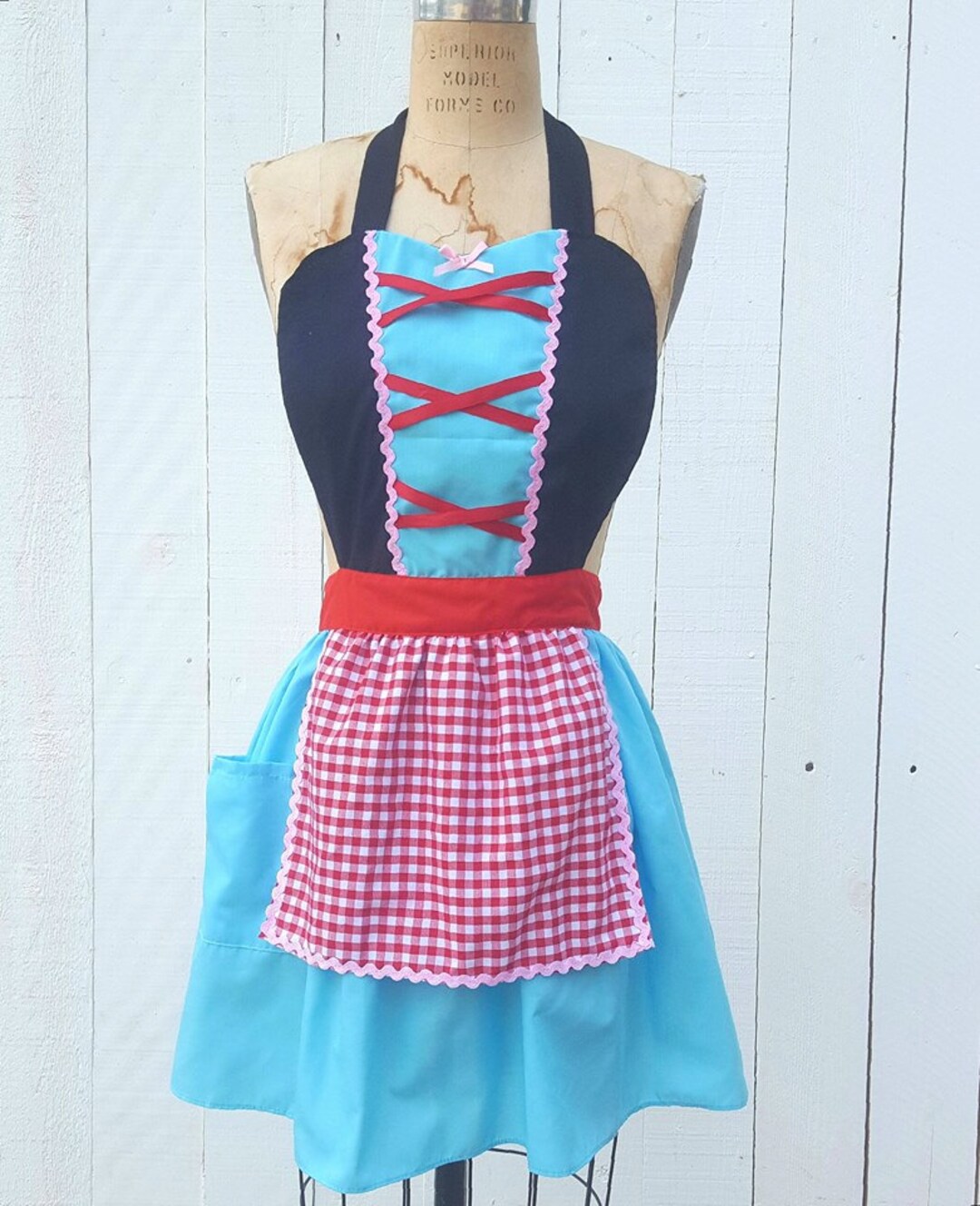 Red Riding Hood Costume Apron, Retro Dress-up, Optional Cape - Etsy