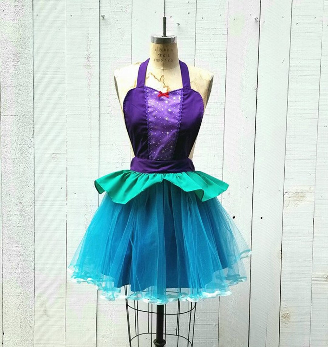 Ariel Costume Apron, Mermaid Apron, Little Mermaid Apron, Ariel Running ...