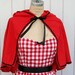 Little Red Riding Hood CAPE Womens Storybook Cape With Black Ric Rac ...