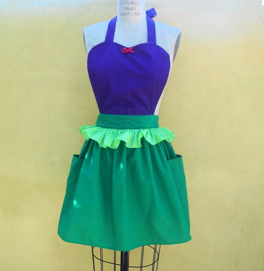 Ariel Costume Apron, Mermaid Apron Little Mermaid Apron Ariel Apron ...