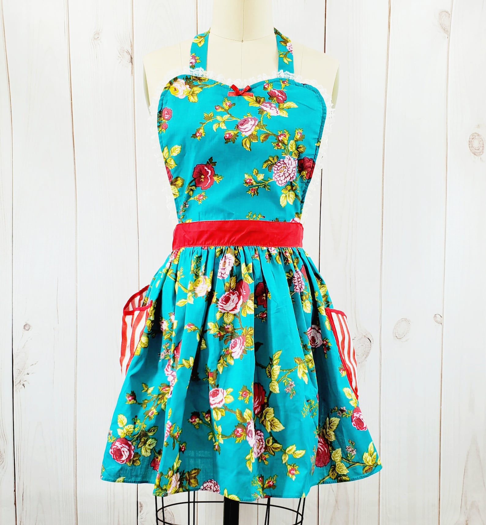 Floral Apron Shabby Chic Apron Farmhouse Apron Pretty - Etsy