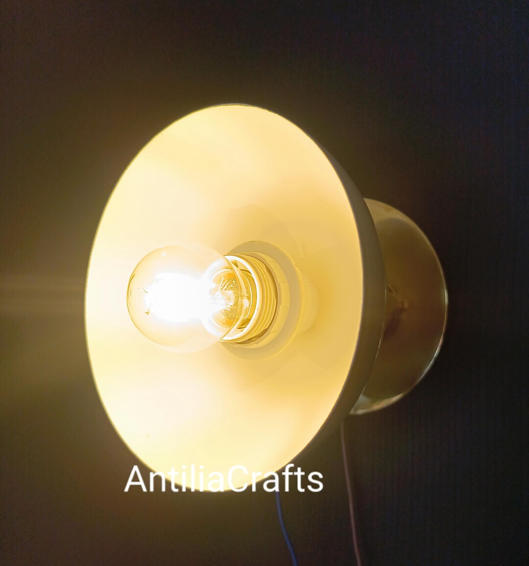 1950's Mid-century Flush Mount Ceiling Light , Flush Mount Light, Modern Brass Vanity Light, Use ...