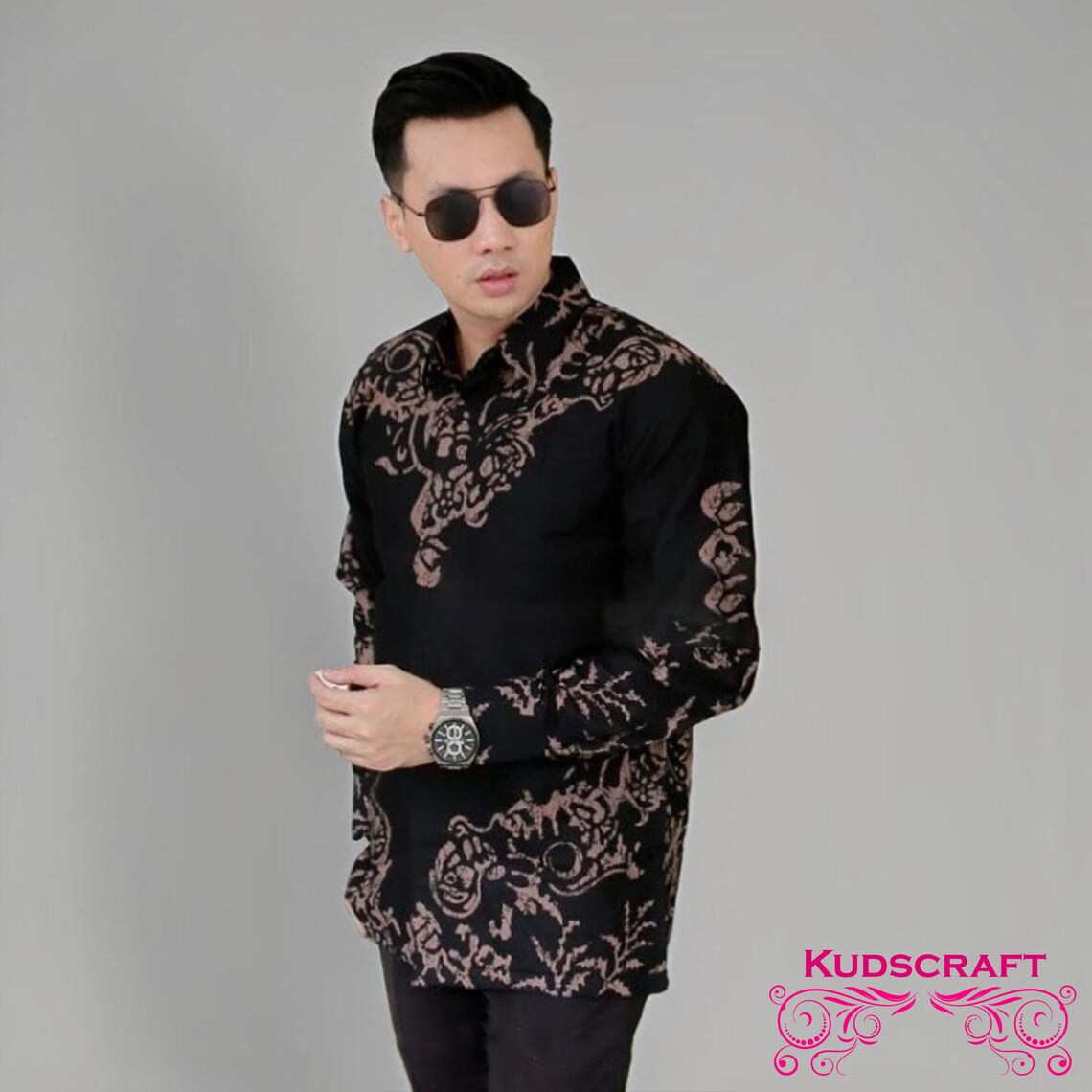 Wiguna Trendy Men's Batik Shirt – Reguler-fit With Modern Patterns, Men ...